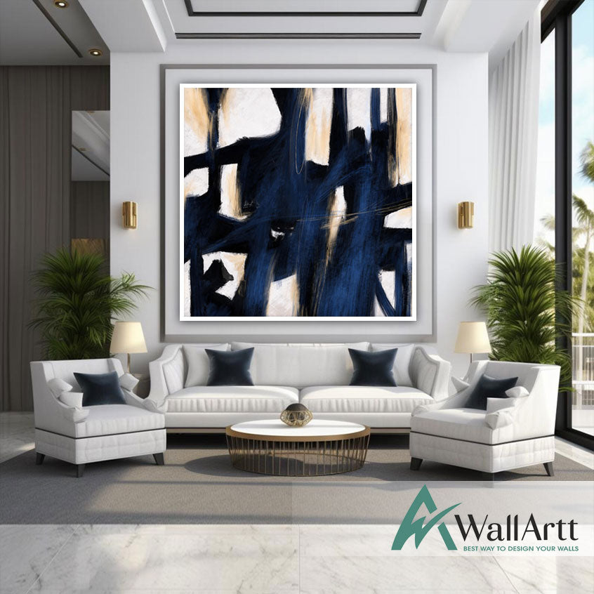 Subtle Textured Partial Abstract Art | Modern Wall Decor – WallArtt